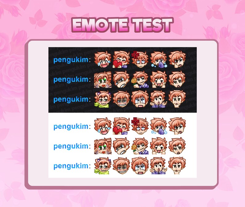 15 OHSHC Kaoru STATIC Emotes for Twitch, Youtube, Discord (ready to Use ...
