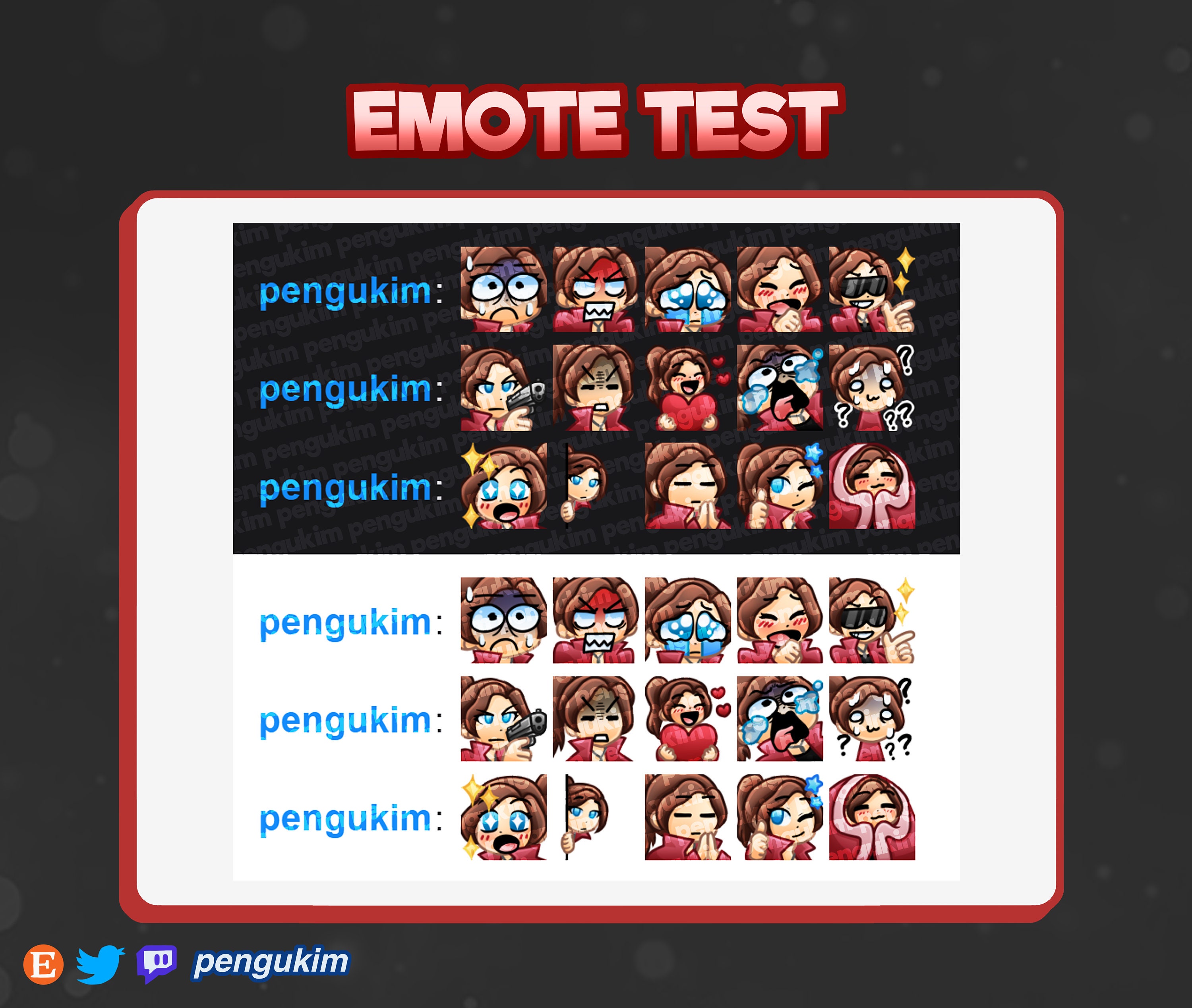 20+ Claire Redfield STATIC + ANIMATED Emotes / Resident Evil / RE2 ...
