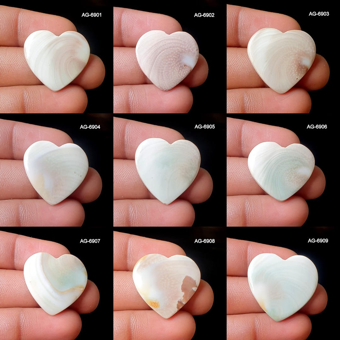 Heart Shiva Eye Shell Stone - Natural Shiva Eye Heart Gemstone - Heart ...