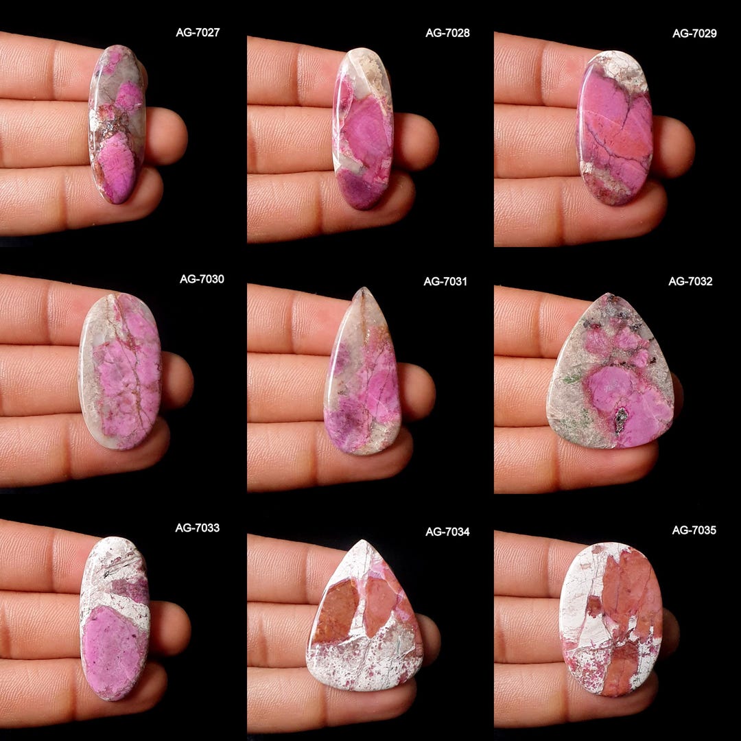 Pink Cobalt Stone - Natural Pink Cobalt Gemstone - Loose Pink Cobalt Stone - Flat Back Pink ...