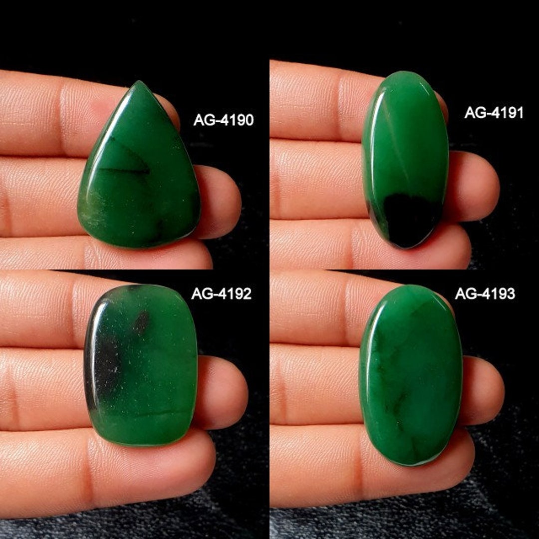 Green Jade Natural Green Jade Gemstone AAA Quality Green Jade Stone ...
