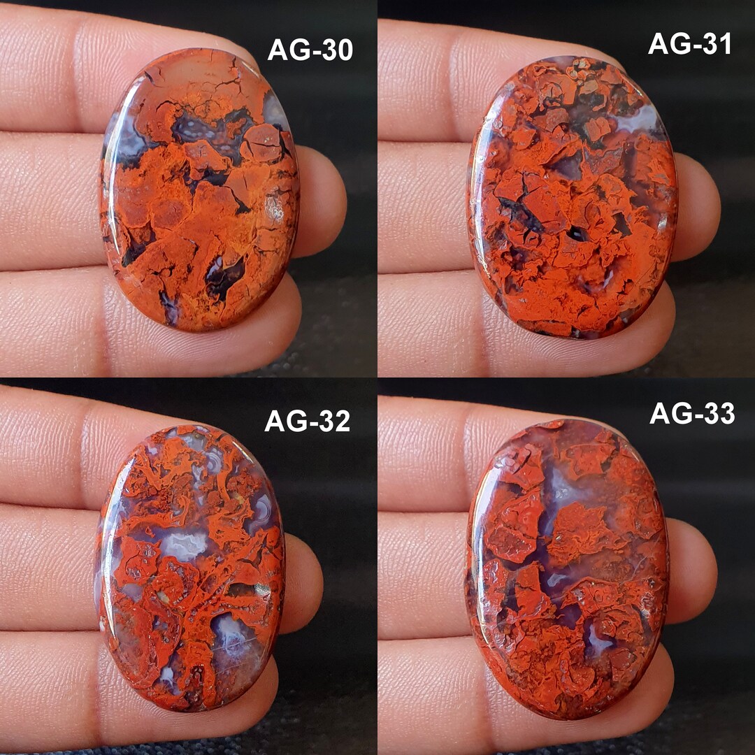 Red Poppy Jasper Gemstone High Quality Poppy Jasper Stone Oval Shape ...
