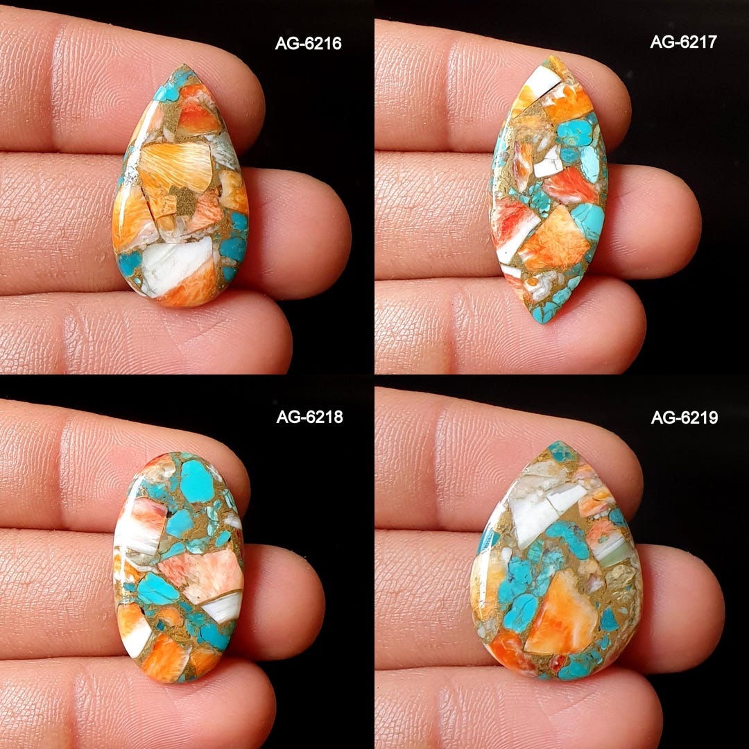 American Spiny Oyster Turquoise - Spiny Copper Turquoise Gemstone ...