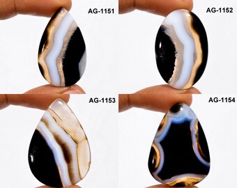 Black Banded Agate Gemstone High Quality Black Banded Agate - Etsy