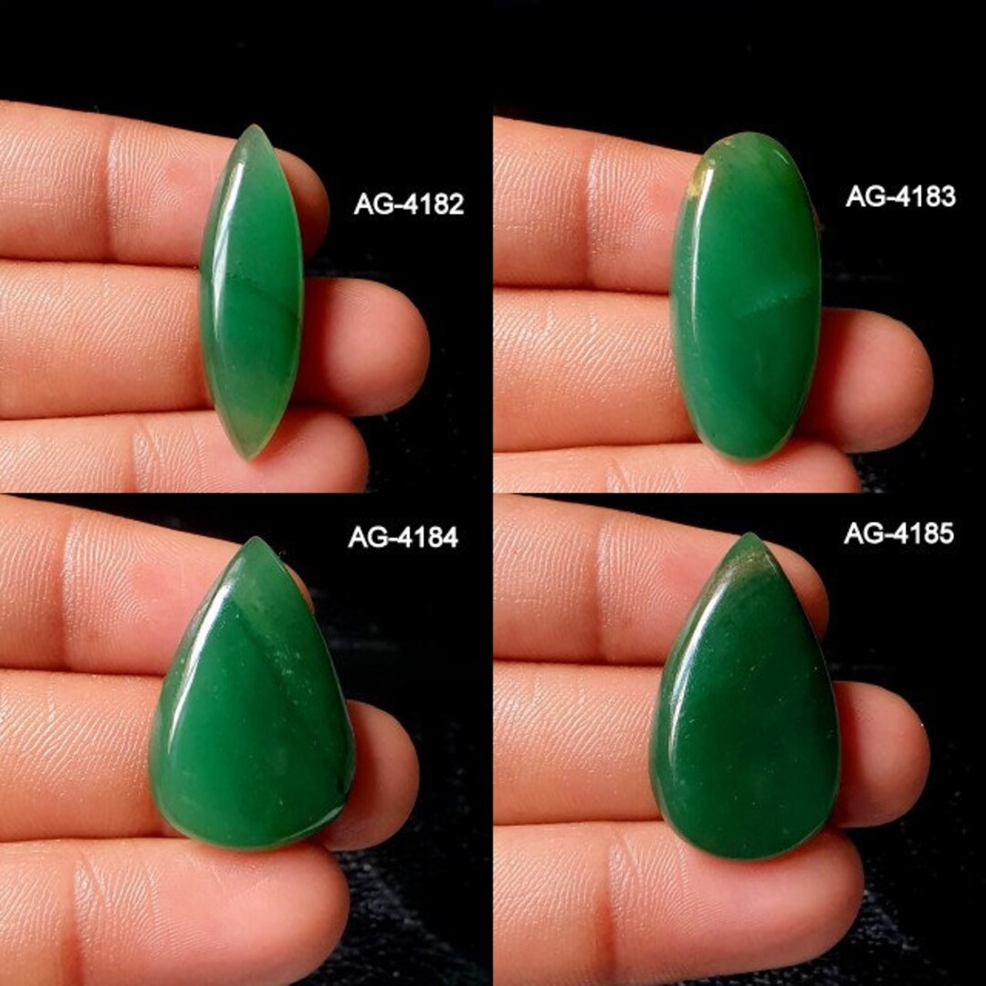 Green Jade Natural Green Jade Gemstone AAA Quality Green - Etsy