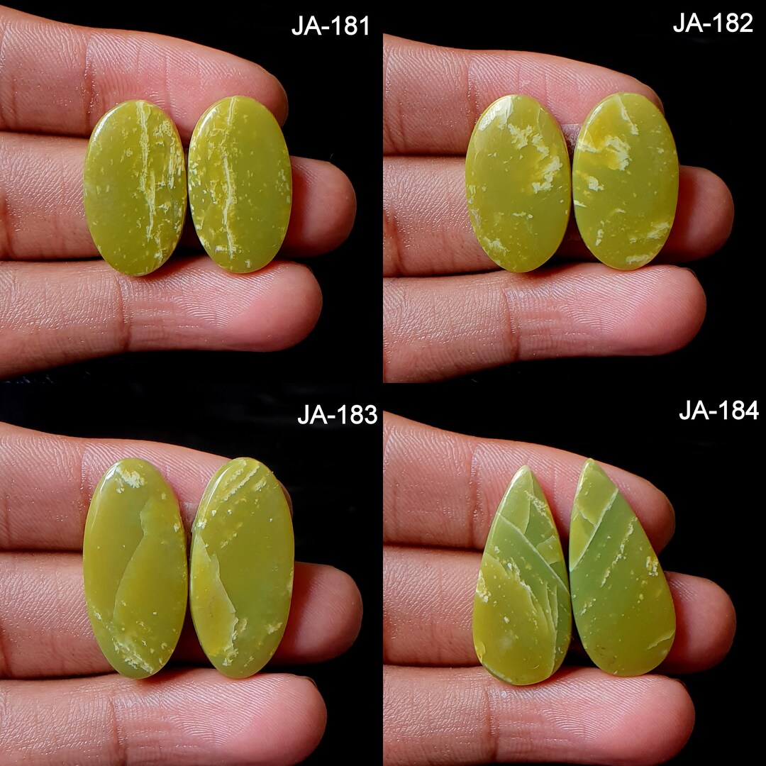 Serpentine Pair - Natural Serpentine Pair Gemstone - Pair Serpentine ...