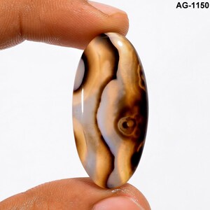 Black Banded Agate Gemstone - High Quality Black Banded Agate Cabochon ...