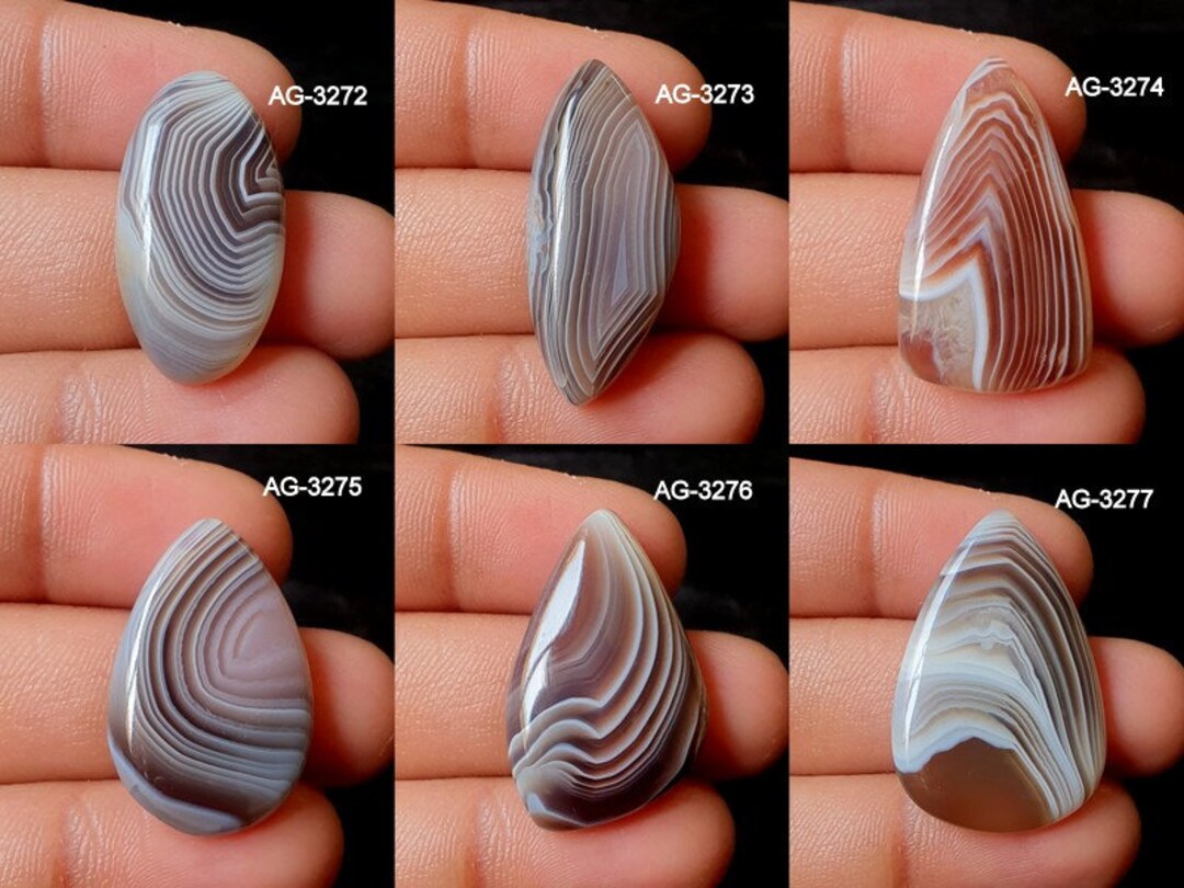 Botswana Agate Crystal Natural Botswana Agate Gemstone White-gray ...