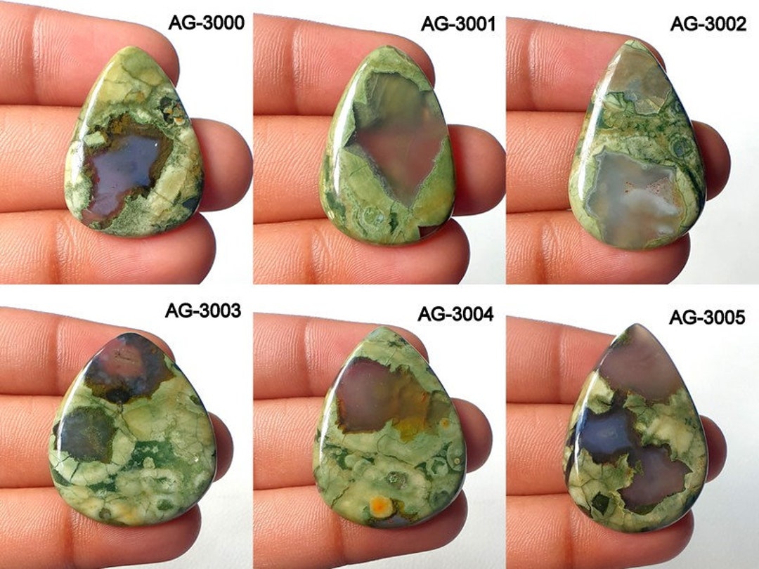 Rhyolite Cabochon Natural Green Rhyolite Gemstone High Quality Rhyolite ...