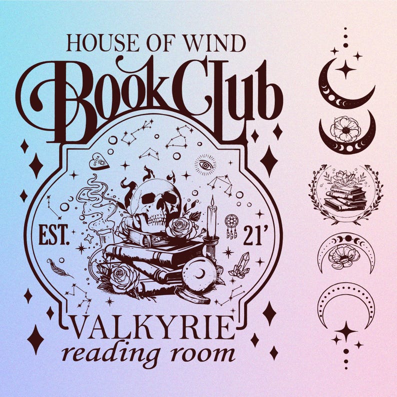 House of Wind Png, Book Club Png, Valkyrie Reading Room Png, ACOTAR ...