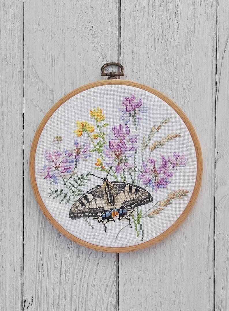 Swallowtail Butterfly Cross-stitch Pattern Pdf DIY. Realictic Butterfly ...