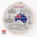 Australia Cross-stitch Pattern. Uluru, Sydney Opera, Harbour Bridge ...