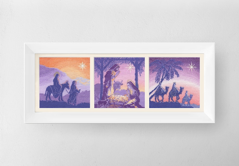 Three Kings Cross-stitch Pdf Pattern. the Biblical Magi Bring Gifts to ...