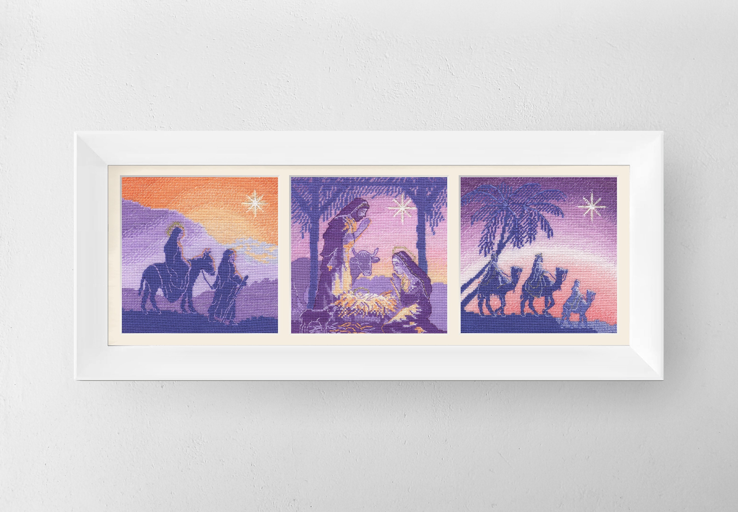 Three Kings Cross-stitch Pdf Pattern. the Biblical Magi Bring Gifts to ...
