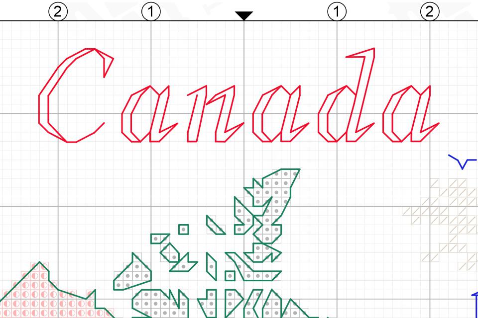 Canada as a Flag, Cross-stitch Pattern. Glory to the Brave Canadians ...