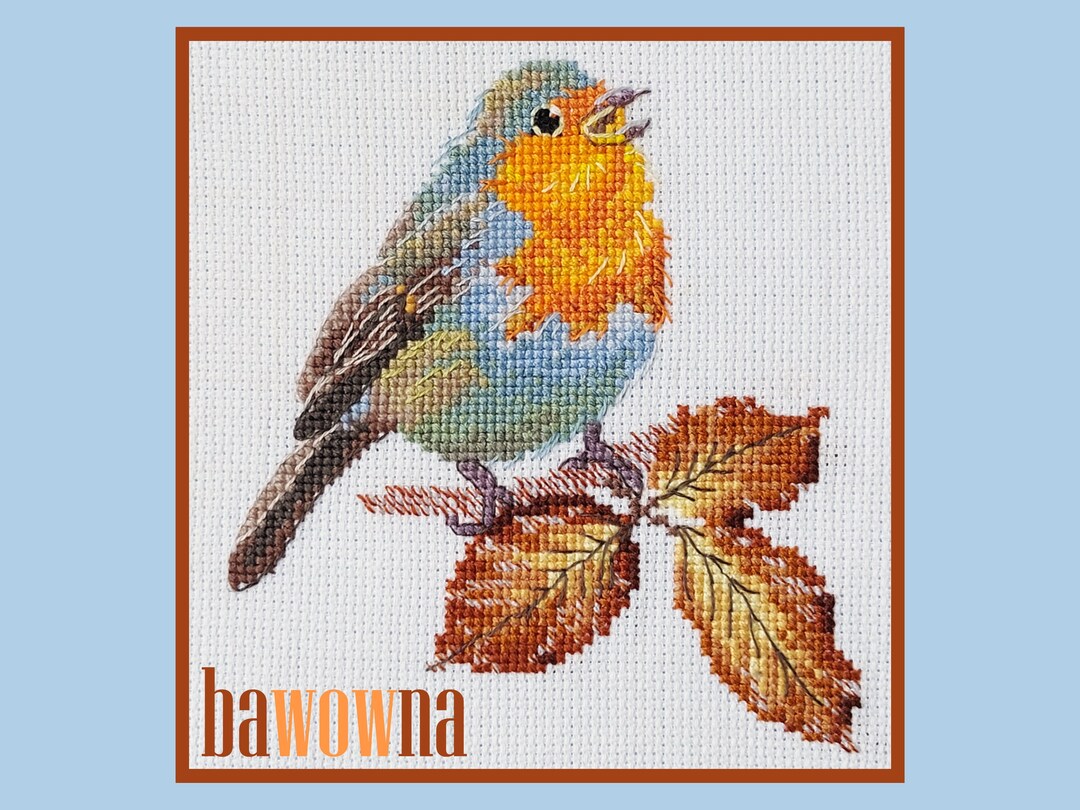 European Robin Bird Cross Stitch Pattern Instant Download PDF - Etsy