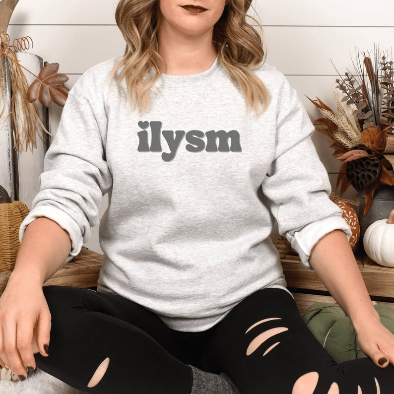 Gray I Love You so Much PNG ILYSM Valentine's Day - Etsy