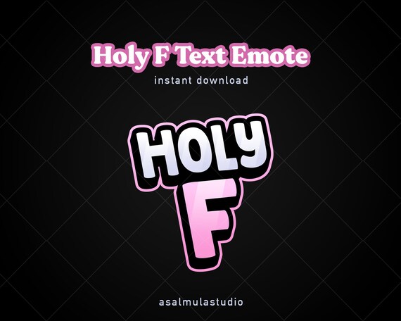 Holy F Twitch Text Emotes Kawaii Emotes Cute Emotes - Etsy Canada