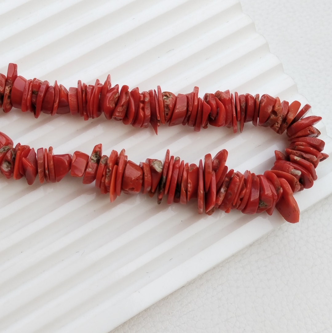 Mediterranean, Red Coral Uncut Beads, Natural Vintage Red Coral Chips ...