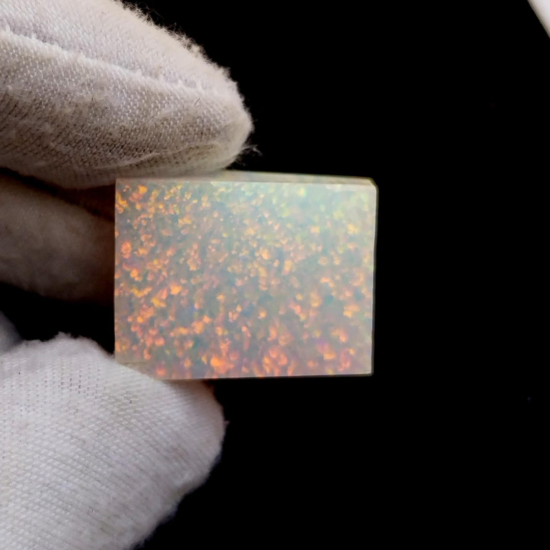 White Synthetic Opal, Lab Grown Synthetic Opal Rough Block Slab Silver ...