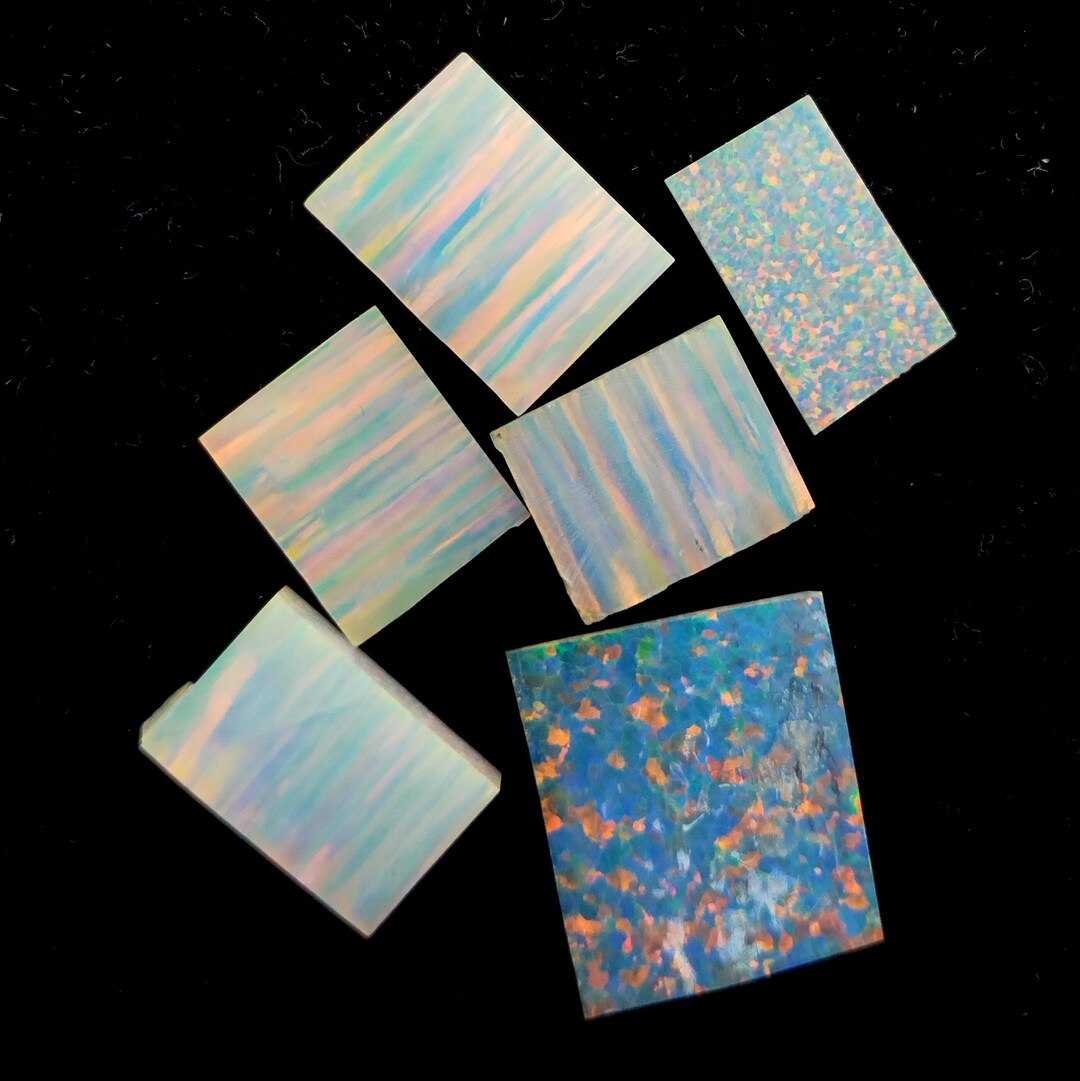 White Synthetic Opal, Lab Grown Synthetic Opal Rough Block Slab Opal ...