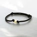 14K Solid Gold Cube Bracelet: Personalized Initial String Bracelet - Etsy