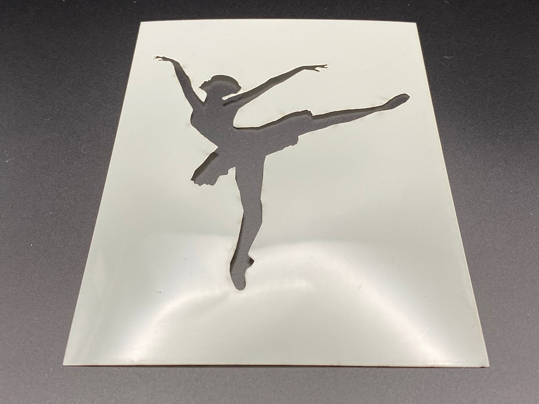 Ballerina, Mylar Stencil, Airbrushing, Wall Art, Laser Cut, Dancing ...