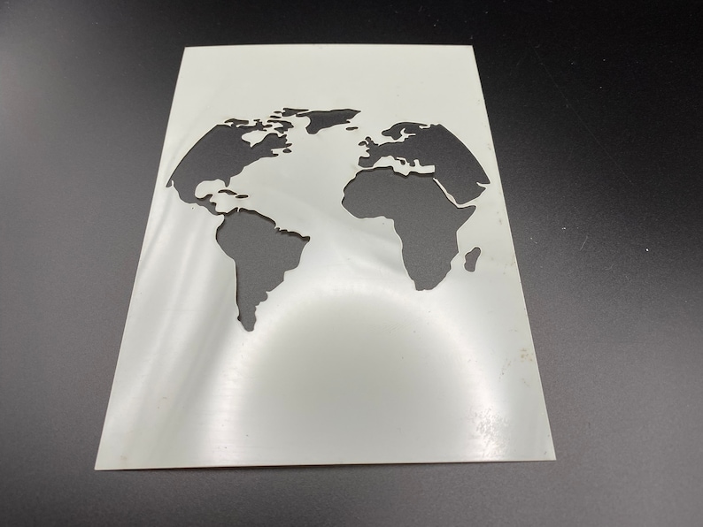 Mylar Stencil Planet Earth Laser Cut Globe Airbrushing - Etsy