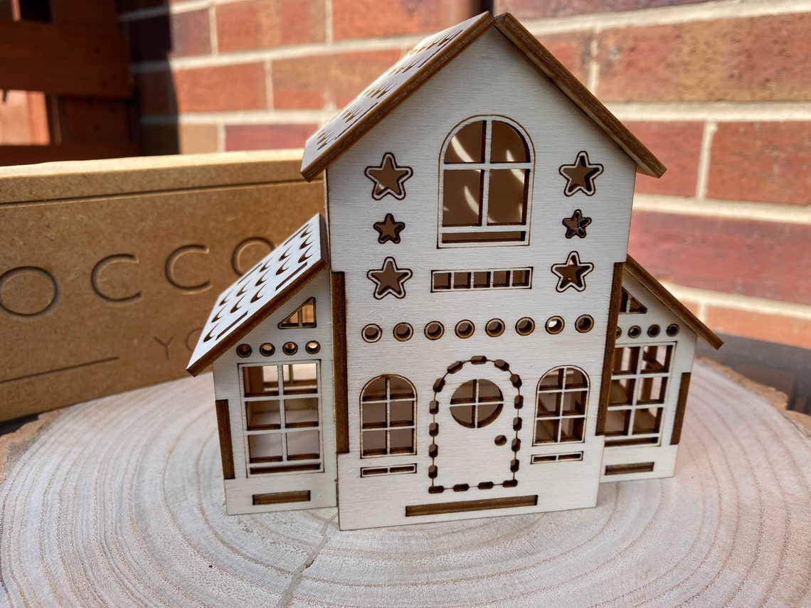 Christmas House Christmas Village House Kit Christmas - Etsy