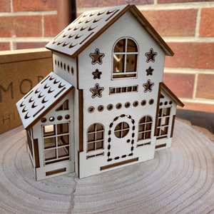Christmas House Christmas Village House Kit Christmas - Etsy