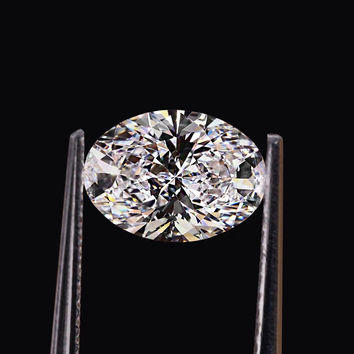 IGI Certified Oval Lab Grown Diamond / Oval Brilliant Cut Diamond for ...
