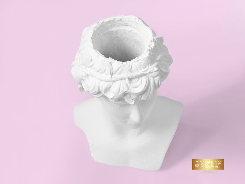 Greek God Planter, Apollo Bust Vase, Head Succulent Pot, Face Vase Home ...