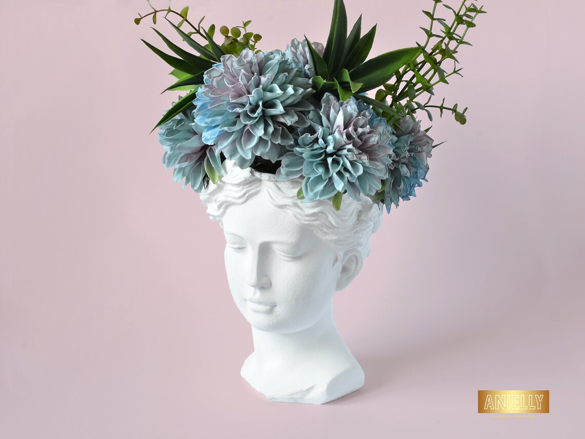 Greek Goddess Planter Antique Venus Head Statue Roman Style - Etsy