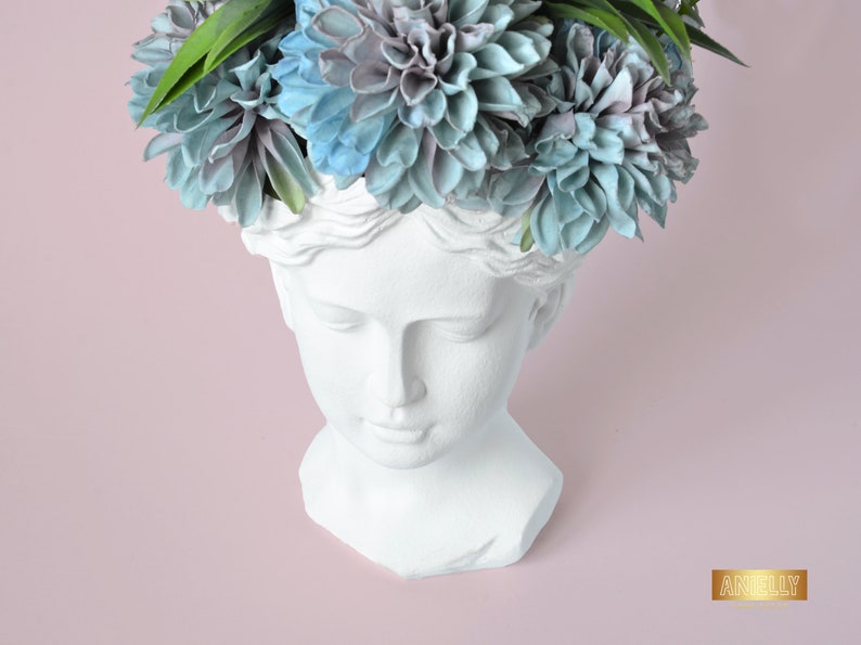 Greek Goddess Planter Antique Venus Head Statue Roman Style - Etsy
