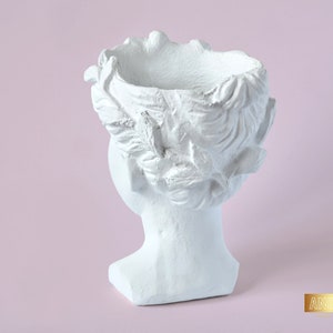 Greek Goddess Planter, Antique Venus Head Statue, Roman Style Concrete ...