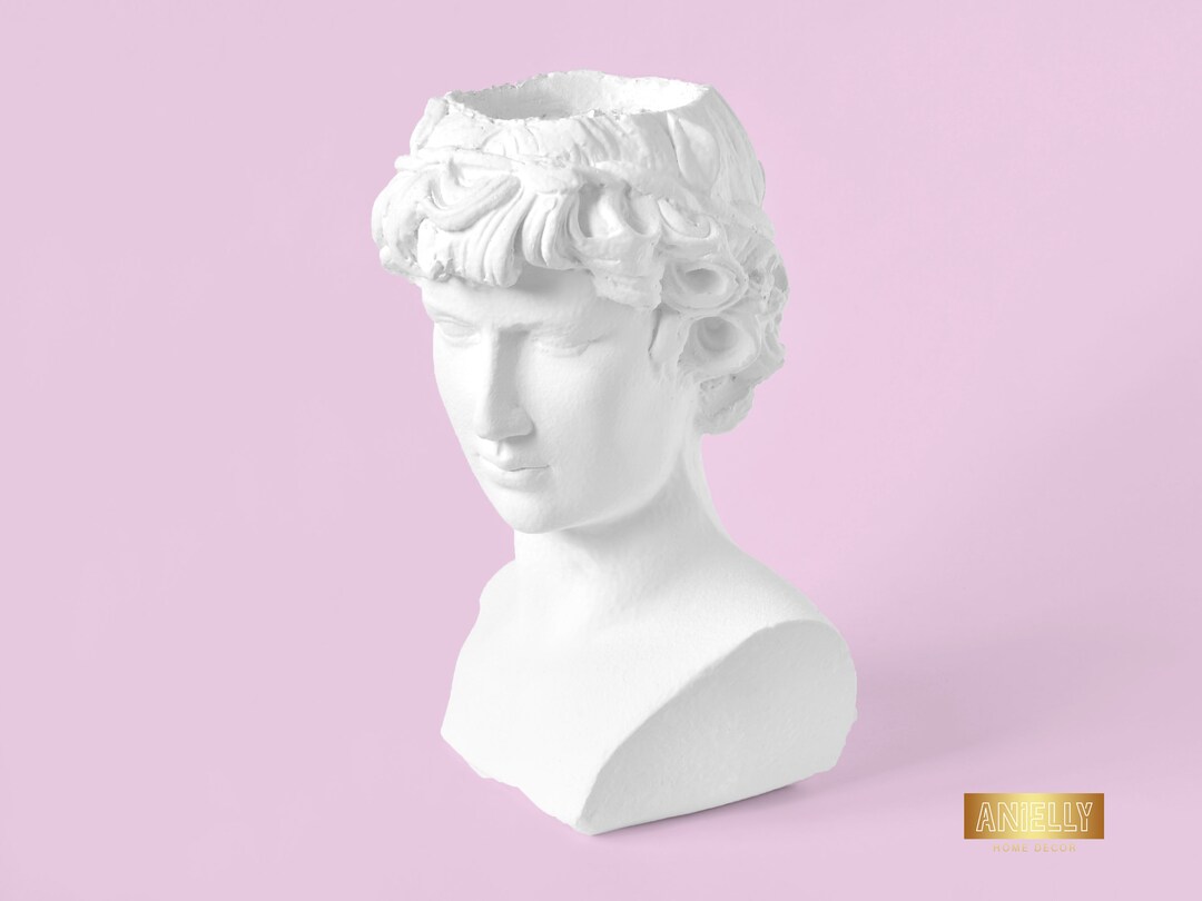 Greek God Planter, Apollo Bust Vase, Head Succulent Pot, Face Vase Home ...
