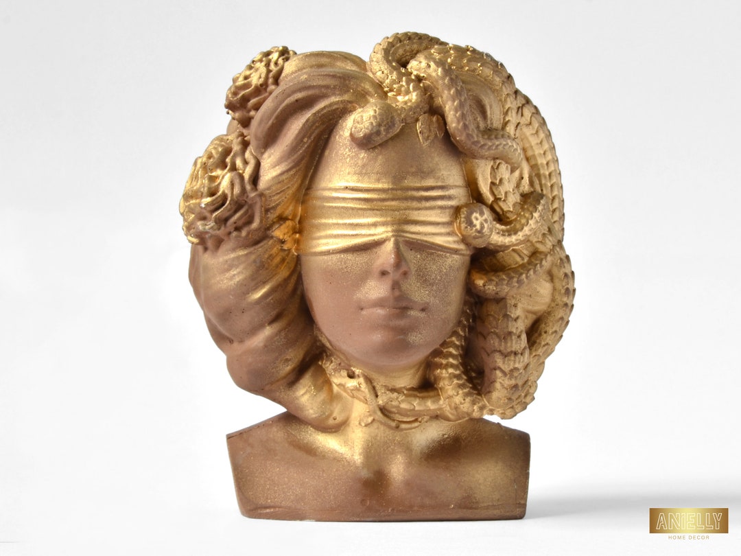 Medusa Gorgon Head Planter, Greek Statue Flower Vase, Goddess Face ...