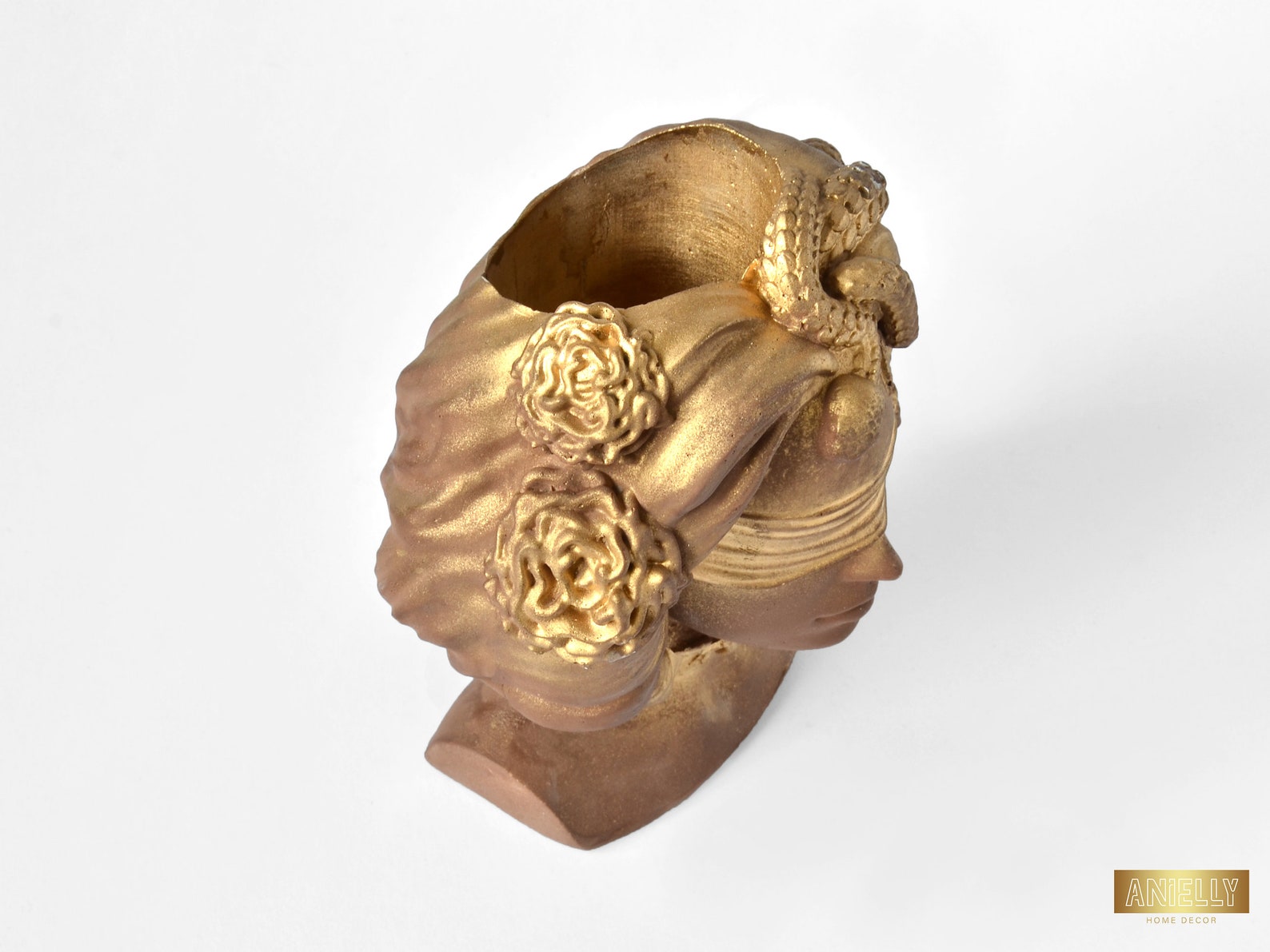 Medusa Gorgon Head Planter, Greek Statue Flower Vase, Goddess Face ...