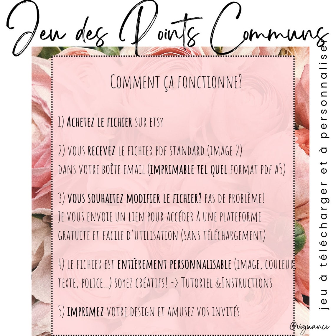 Jeux de Mariage Français: Jeu des Points Communs,Animation de mariage ...