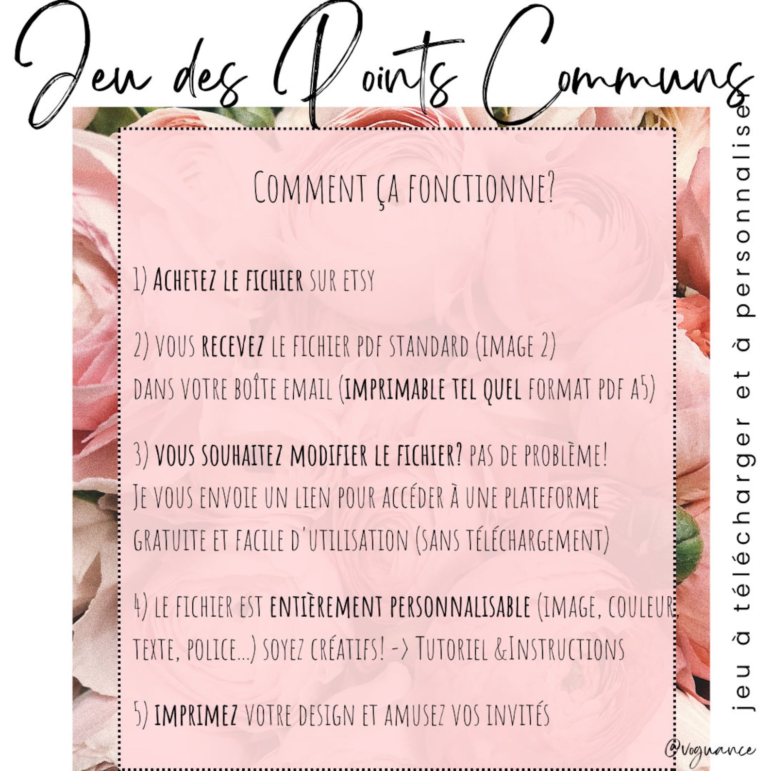 Jeux de Mariage Français: Jeu des Points Communs,Animation de mariage ...