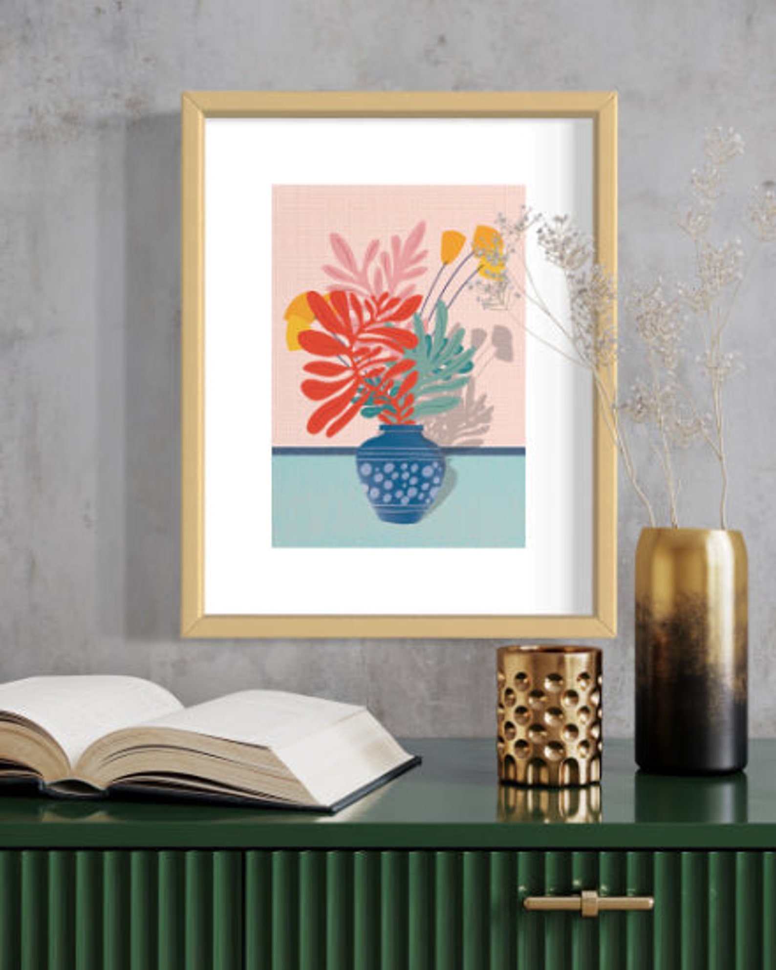 Flower Pot Print - Etsy