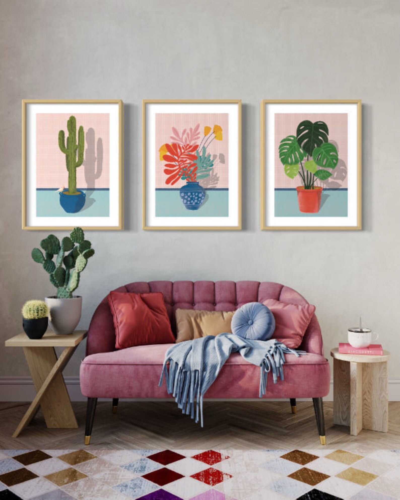 Flower Pot Print - Etsy