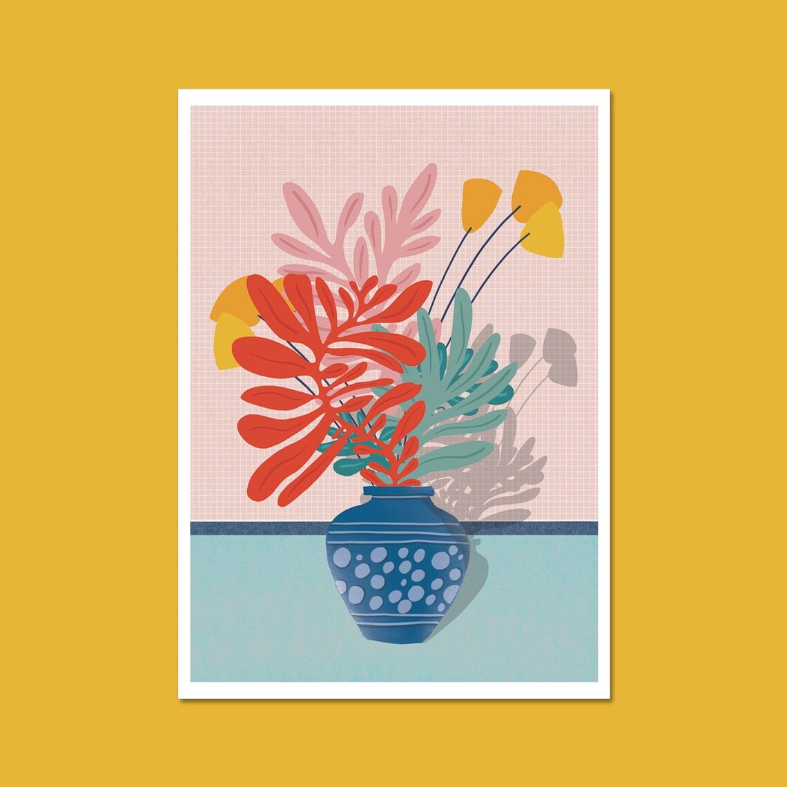 Flower Pot Print - Etsy