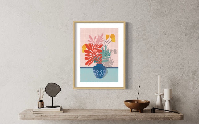 Flower Pot Print - Etsy