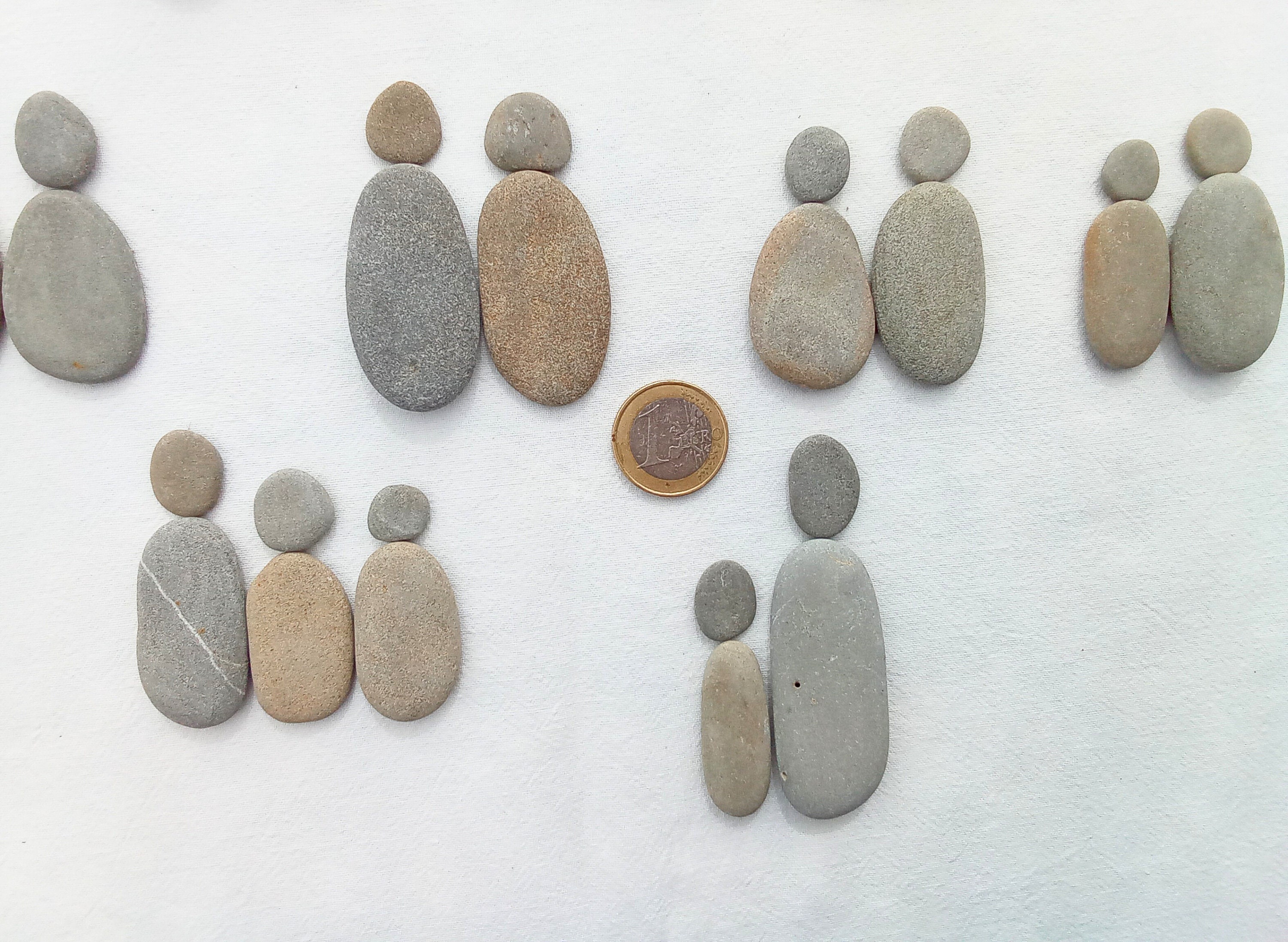 Pebble Art Supply. Set of 10 Small Human Figures 26-55 Mm 1-1.2 Natural ...
