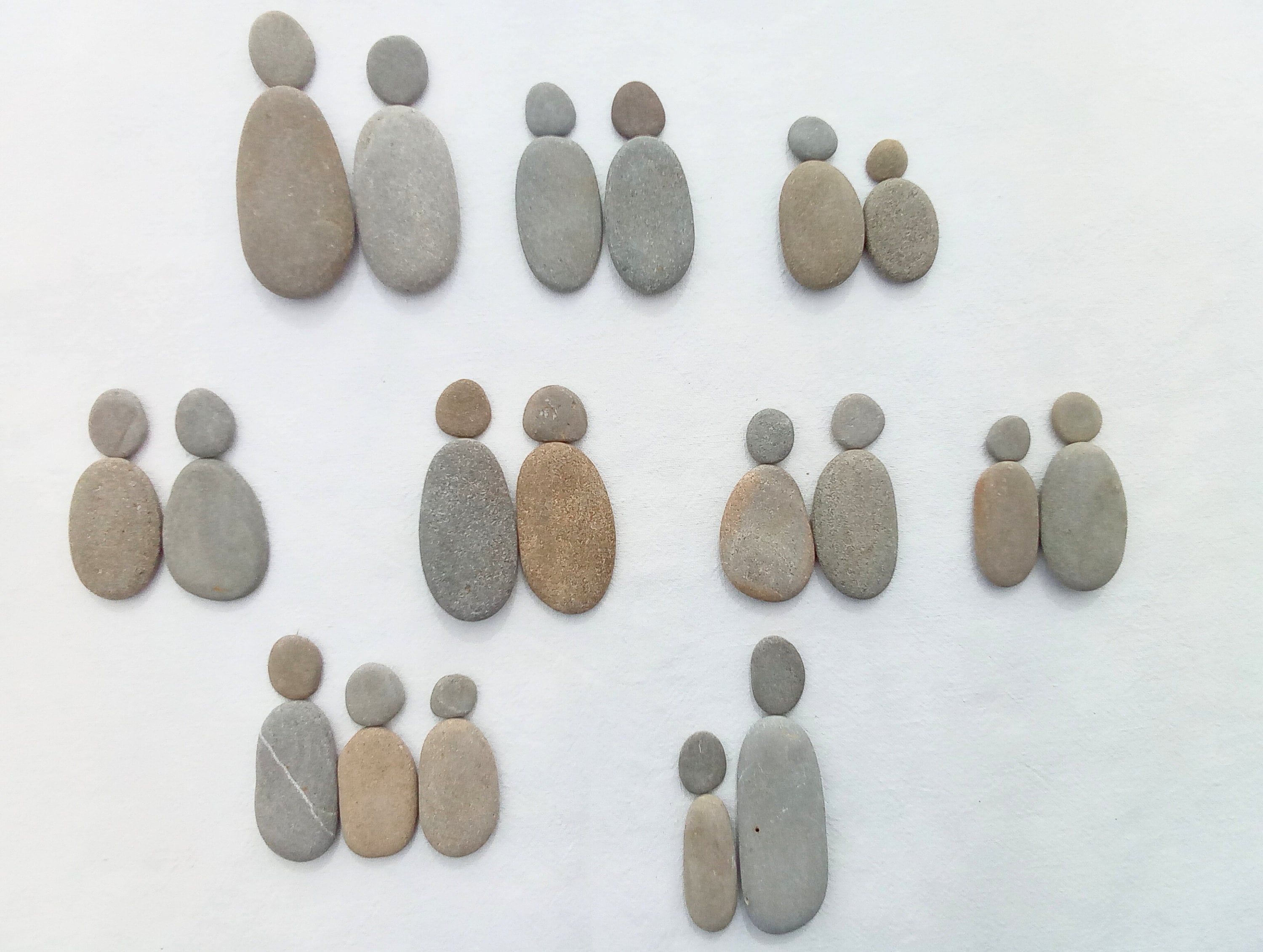 Pebble Art Supply. Set of 10 Small Human Figures 26-55 Mm 1-1.2 Natural ...