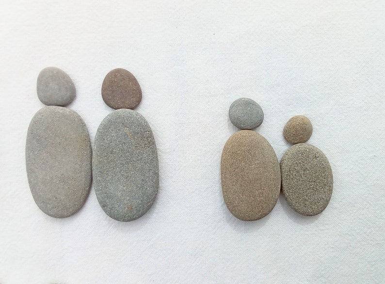 Pebble Art Supply. Set of 10 Small Human Figures 26-55 Mm 1-1.2 Natural ...