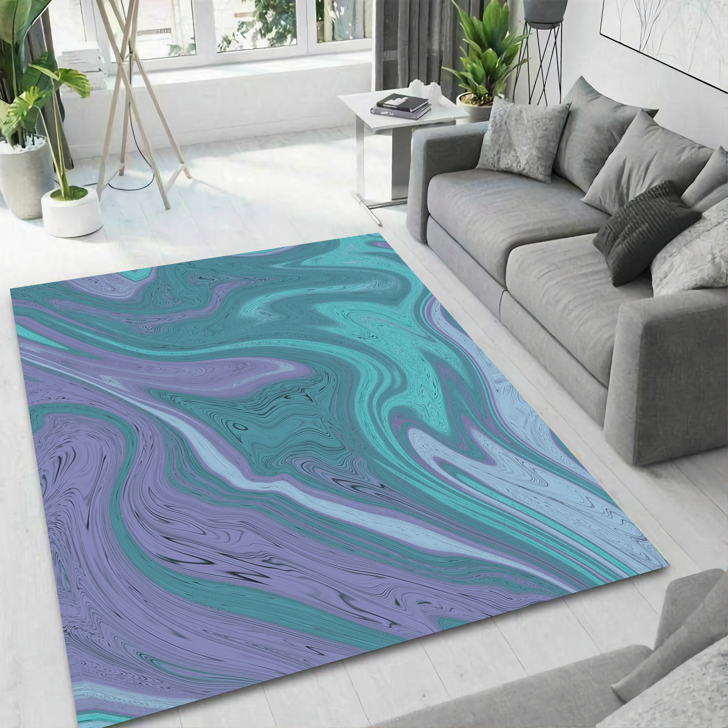 Wavey Painting Rug - Etsy