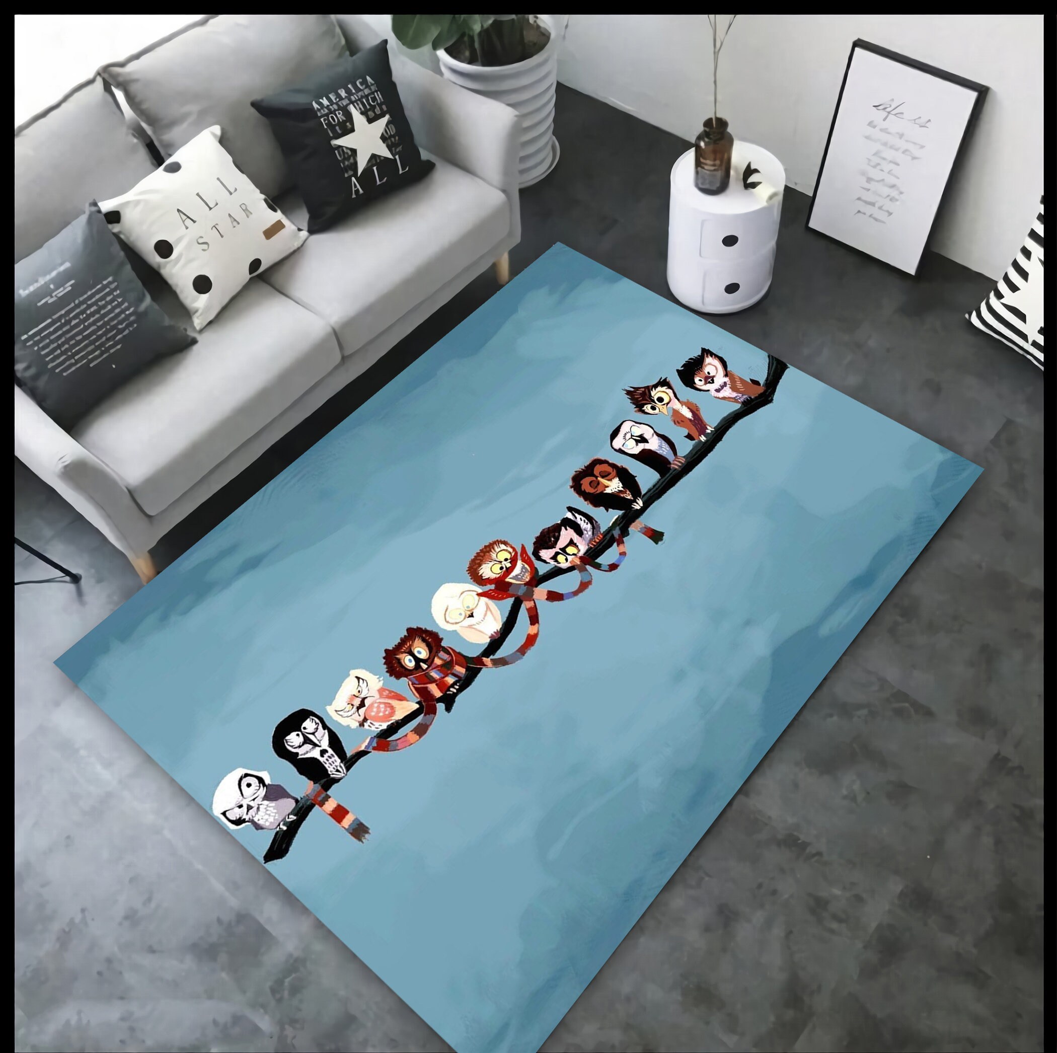 Owl Kitchen Rug - Etsy