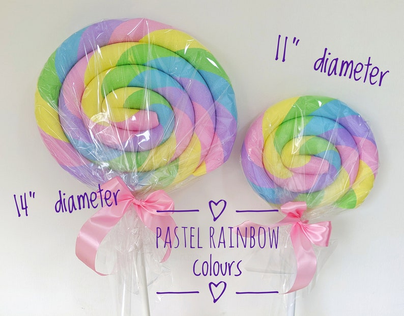 Pastel Lollipop Prop / Candy Land Prop / Fake Giant Lollipop ...